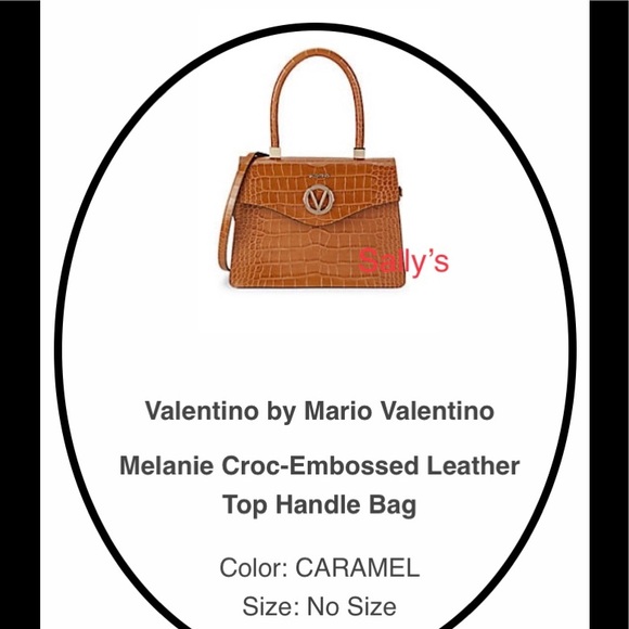 Valentino | Bags | Melanie Croc Embossed Leather Bag By Valentino Final ...